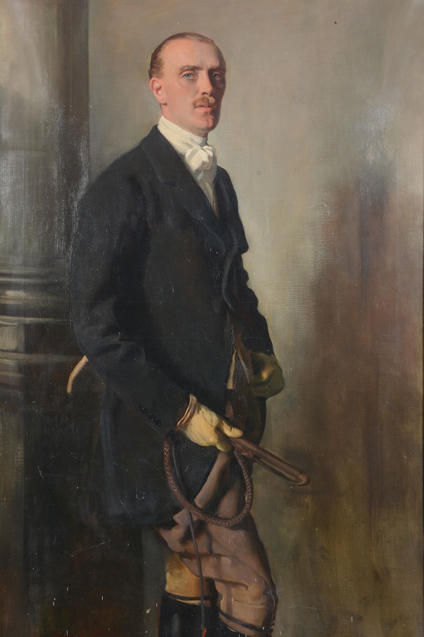 Sir Oswald Hornby Joseph Birley | Portrait of a gentleman in hunting ...