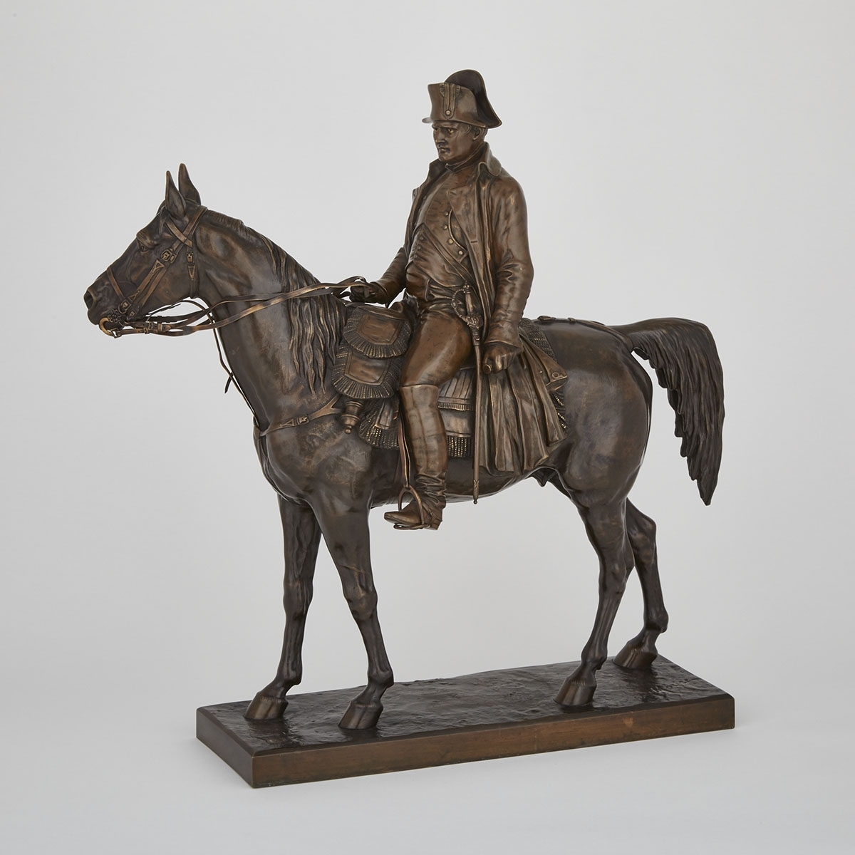 Louis-Marie Morise | LARGE FRENCH PATINATED BRONZE EQUESTRIAN GROUP OF ...