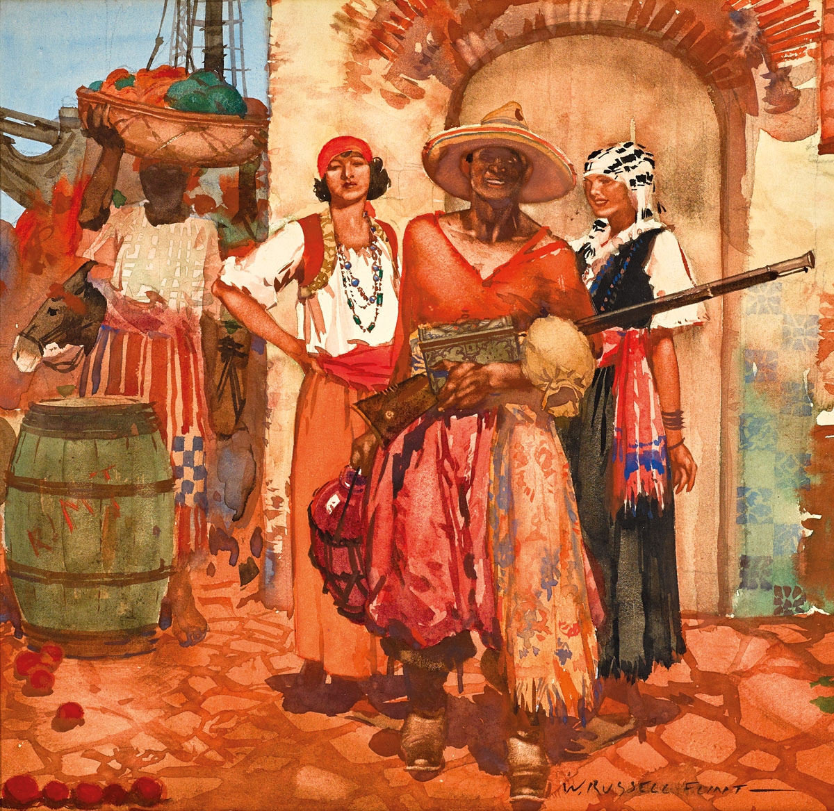 William Russell Flint | The Two) Models (1955 - 1956) | MutualArt