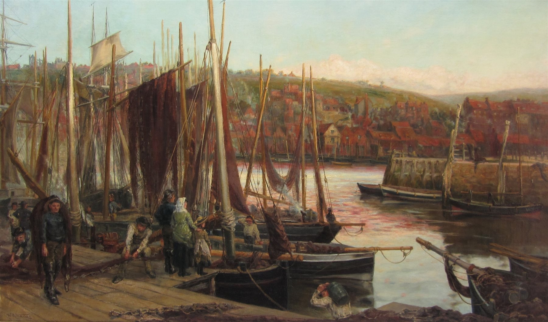 William A. Waite | Fishing Fleet in Whitby Harbour | MutualArt