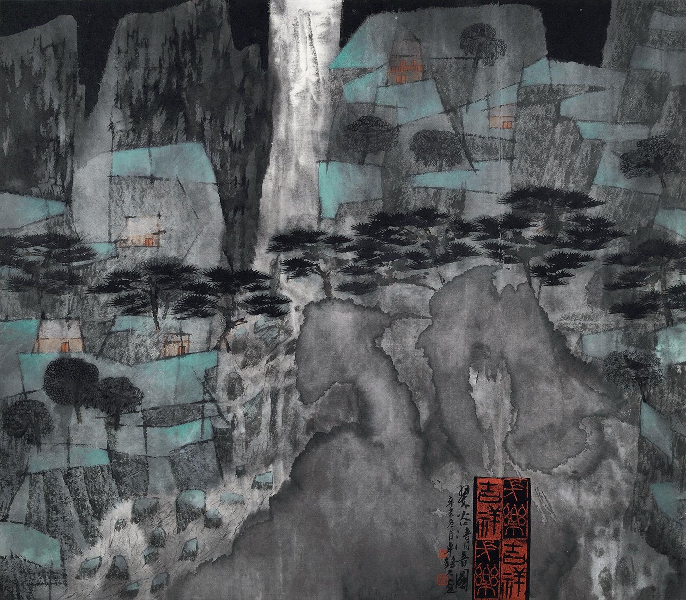 Zhuo Hejun | The Green Ravine (1991) | MutualArt