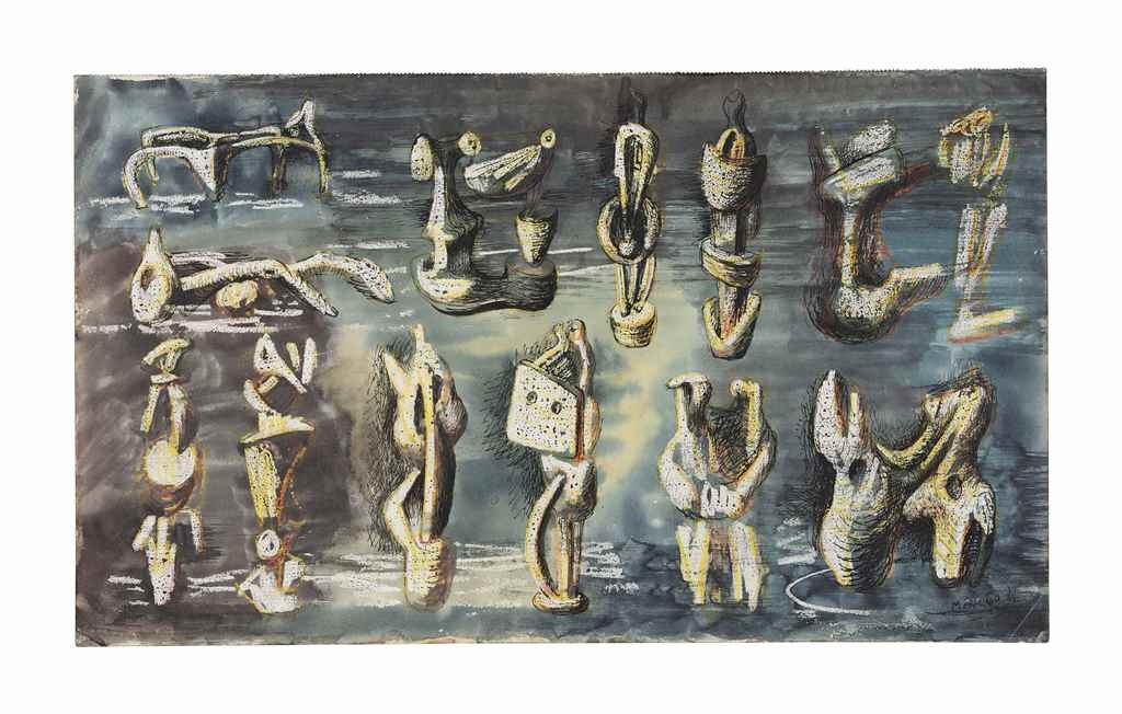 Henry Moore | Standing Forms (1940) | MutualArt