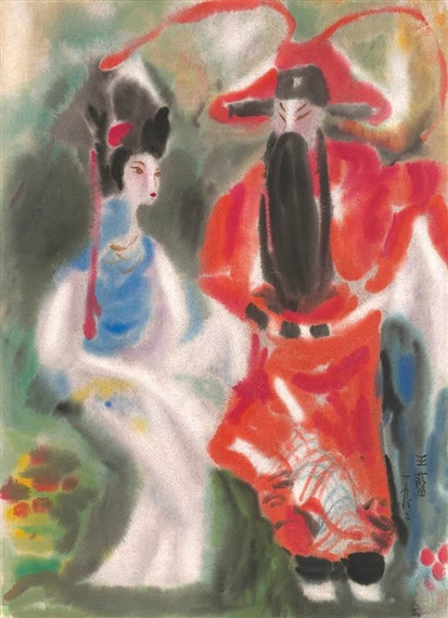 Wang Lan | Opera Figures (1982) | MutualArt
