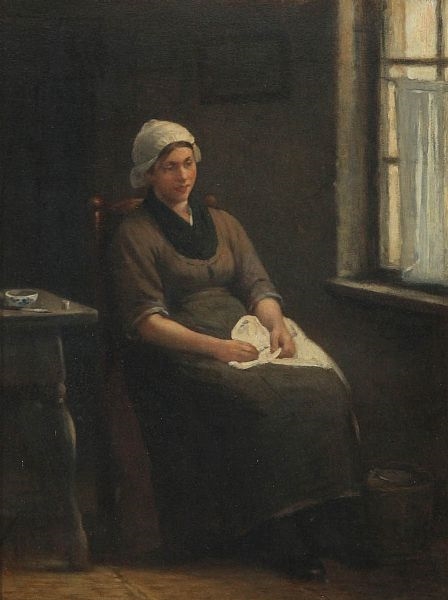 Henri Bource | Servant near the window | MutualArt