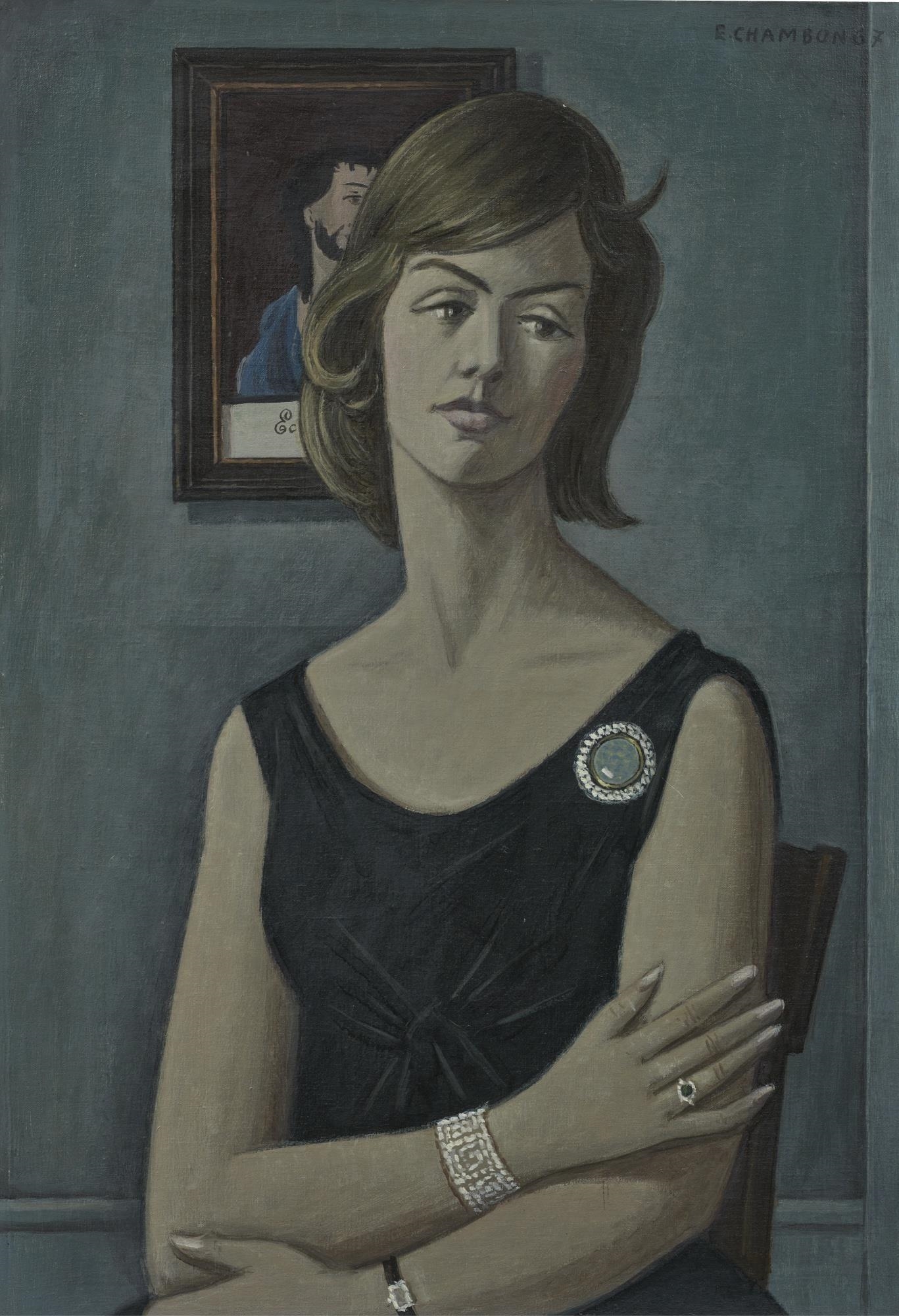 Emile-François Chambon | Portrait D'Une Jeune Femme (1967) | MutualArt
