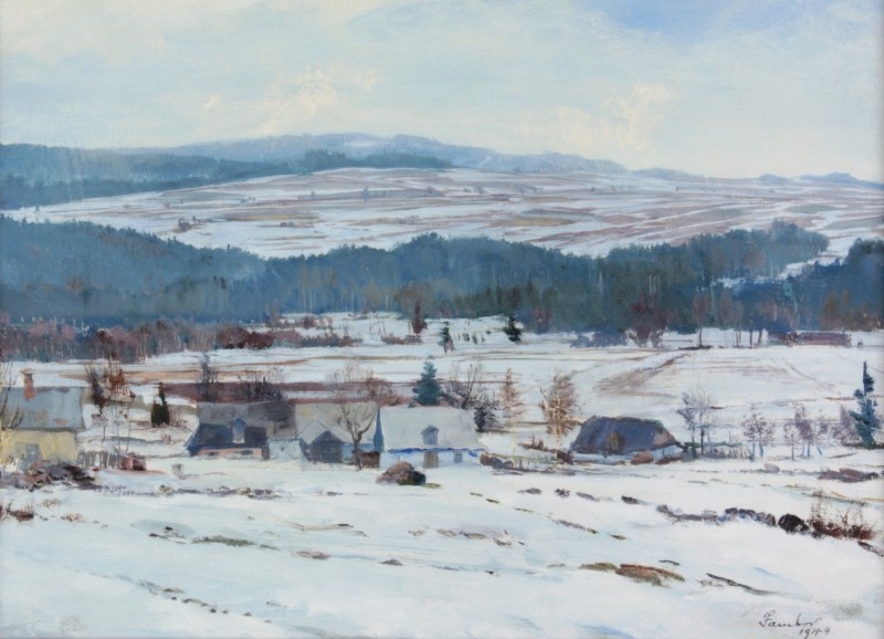 Josef Jambor | Winter landscape (1944) | MutualArt