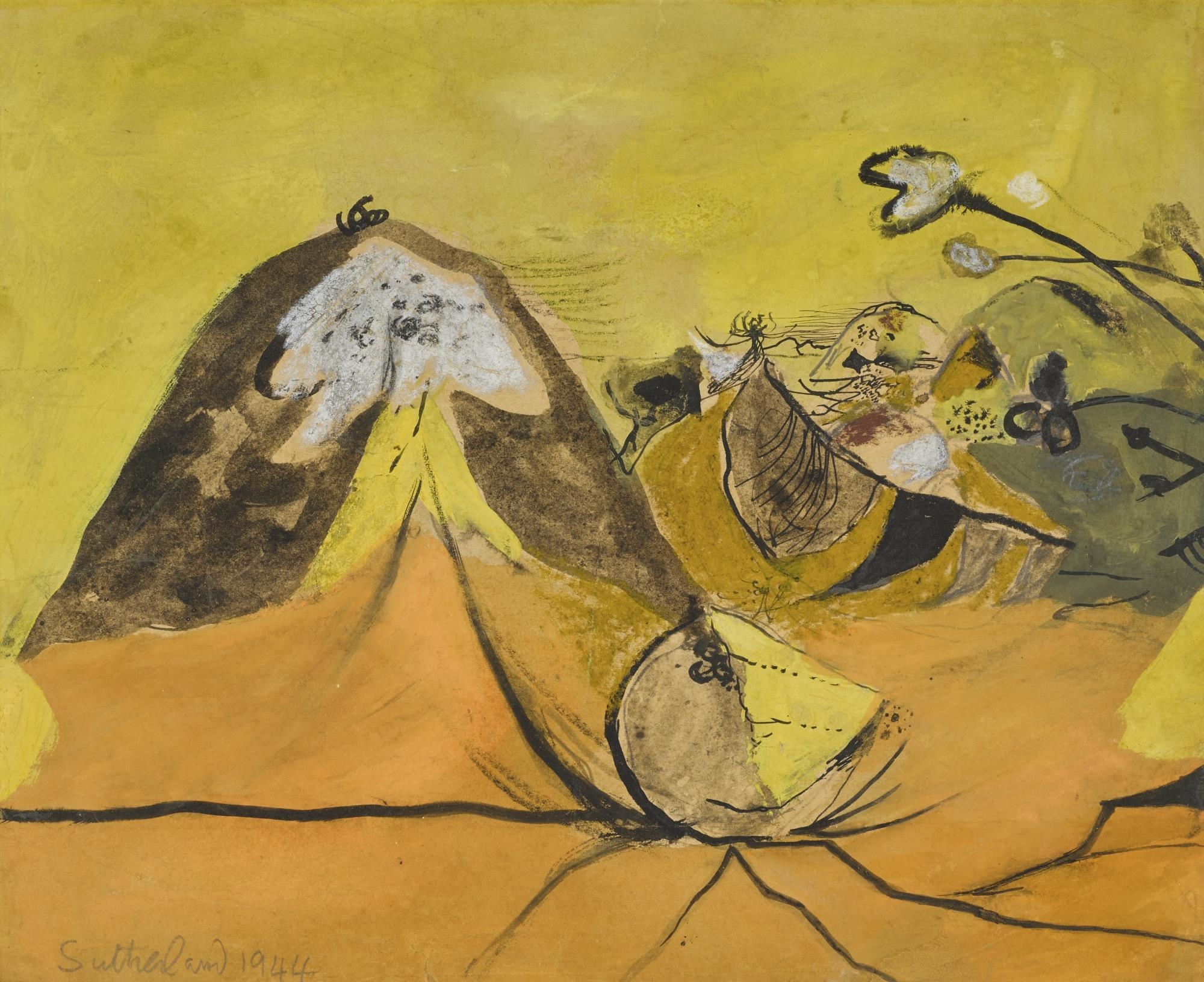 Graham Sutherland | ROCKS AND HILLS (1944) | MutualArt