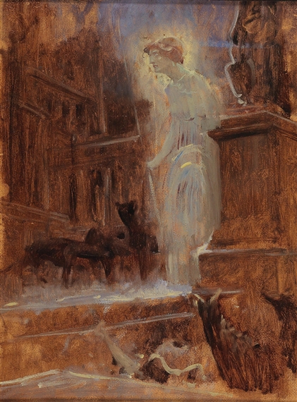 Adolf Hirémy Hirschl | Study for Le anime all'Acheronte | MutualArt