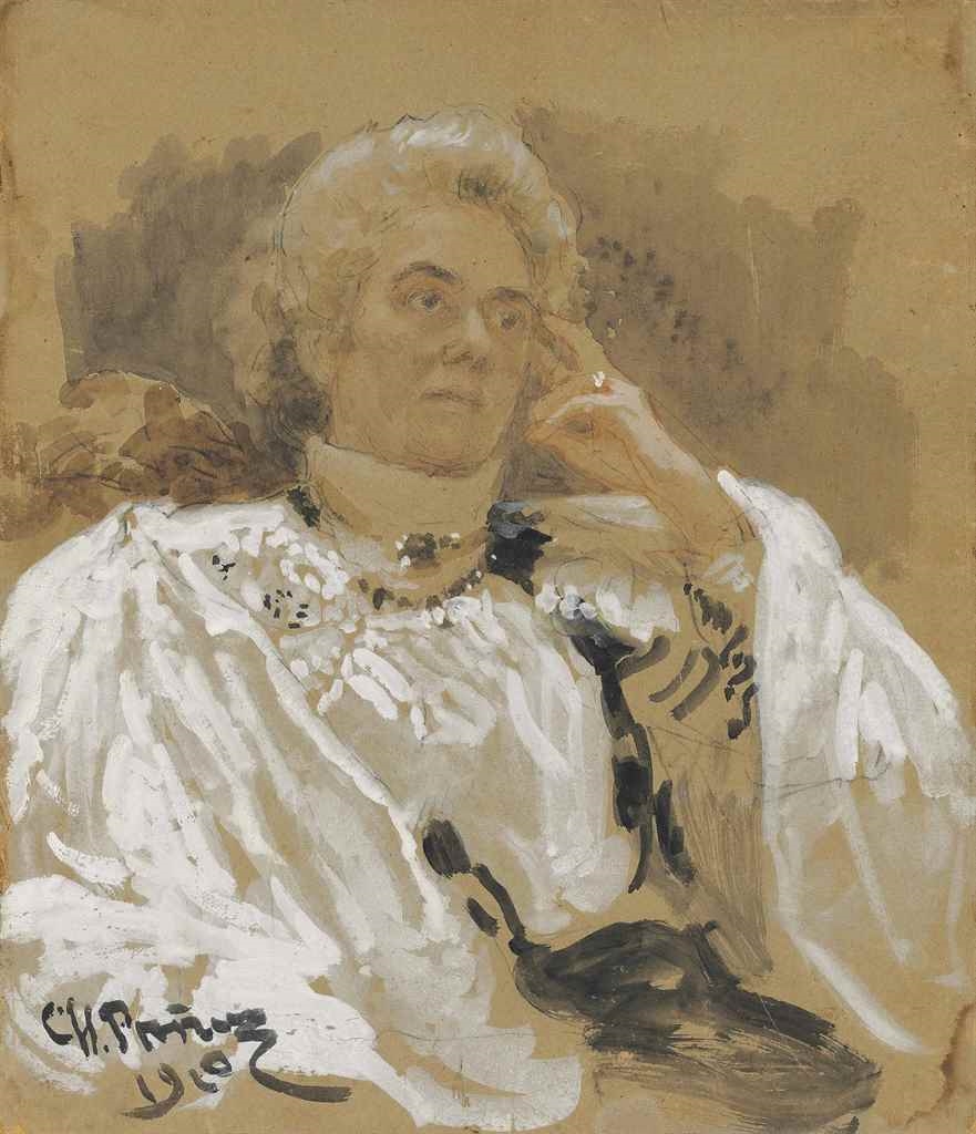 Ilya Repin | Portrait of Countess Vera Kankrina (1906) | MutualArt
