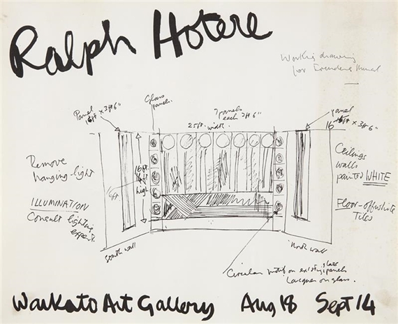 Ralph Hotere | Working Drawing for Founders Mural | MutualArt