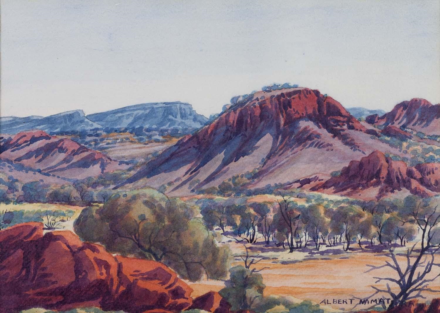 Albert Namatjira | Central Australian Landscape | MutualArt