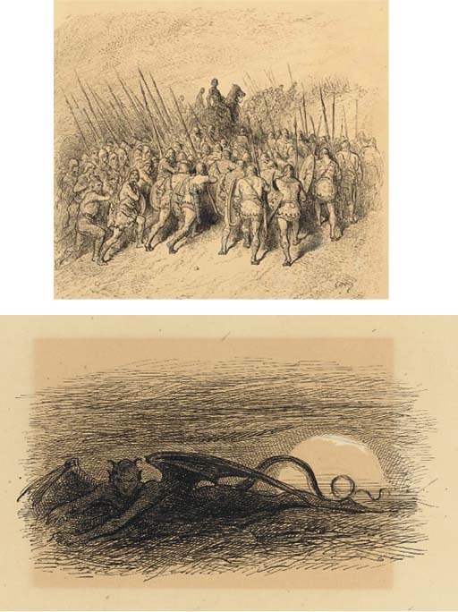 Gustave Doré | Un paysage alpestre, un torrent au premier plan (1881 ...