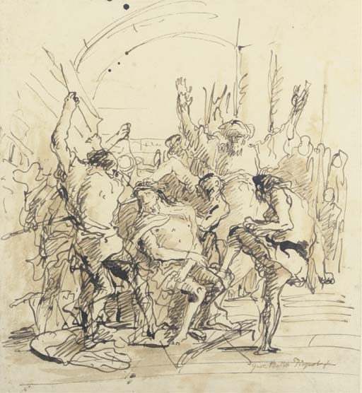 Giovanni Domenico Tiepolo | La Flagellation du Christ | MutualArt