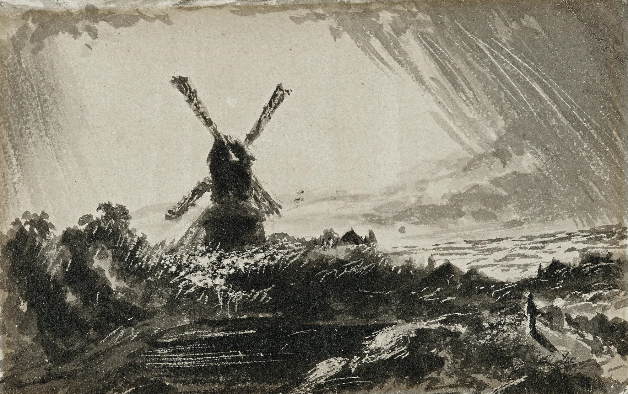Constable John | WINDMILL WITH STORM CLOUDS | MutualArt