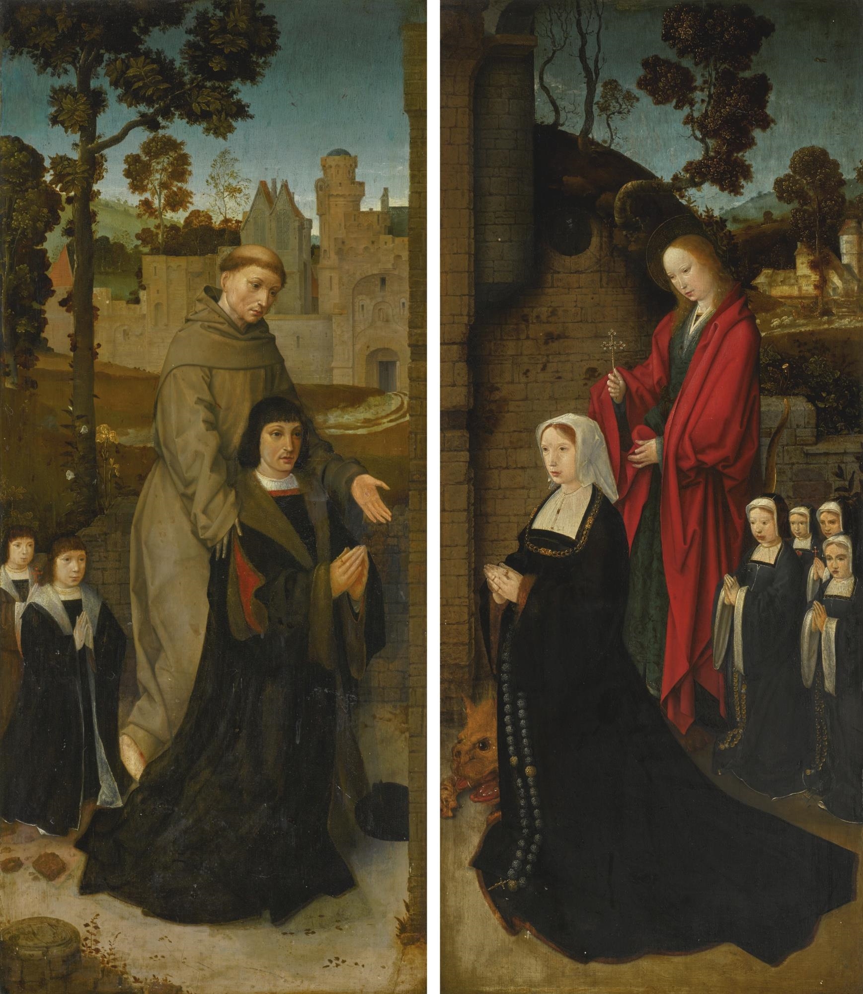 Jan Provoost | 2 works: TWO DOUBLE-SIDED WINGS OF A TRIPTYCH LEFT PANEL ...