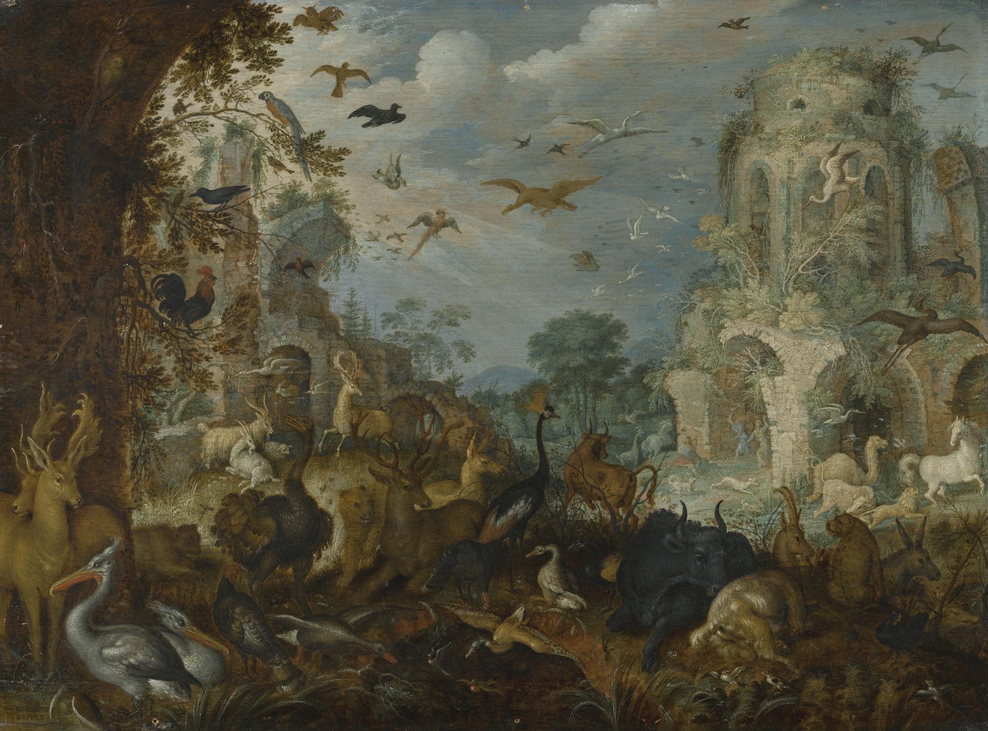 Roelant Savery | ORPHEUS PLAYING THE LYRE TO THE ANIMALS, A MOMENT ...