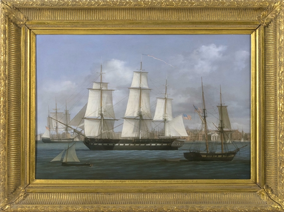 Louis Dodd | The United States Frigate Constitution passing Faneuil ...