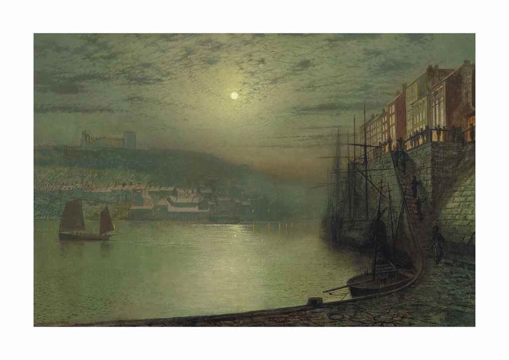 John Atkinson Grimshaw | whitby, from the east side | MutualArt