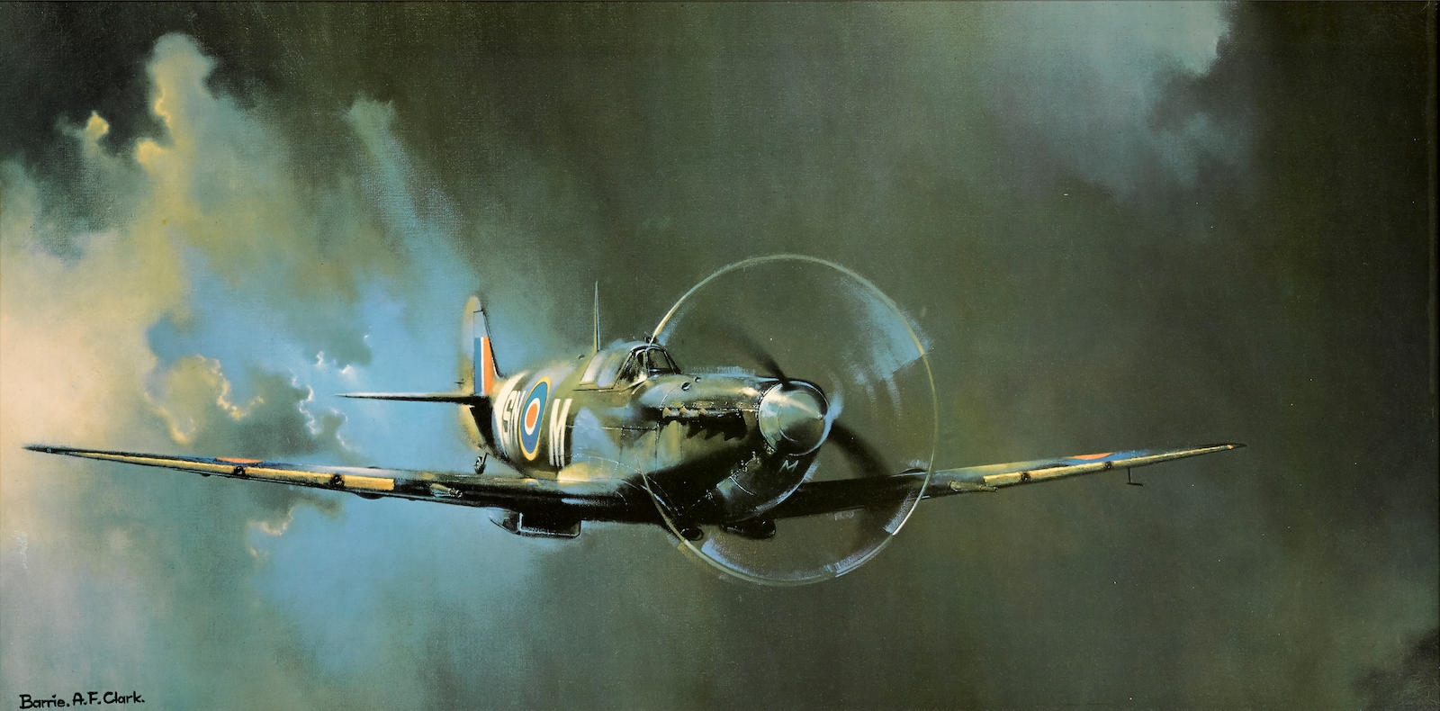 Barrie A.F. Clark | A Supermarine Spitfire in Action | MutualArt