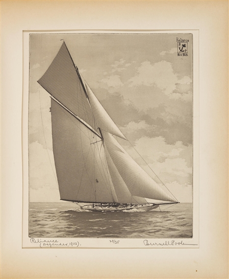 Burnell Poole | 22 Works: Yacht Etchings: Flying Cloud, Aloha, Medora ...