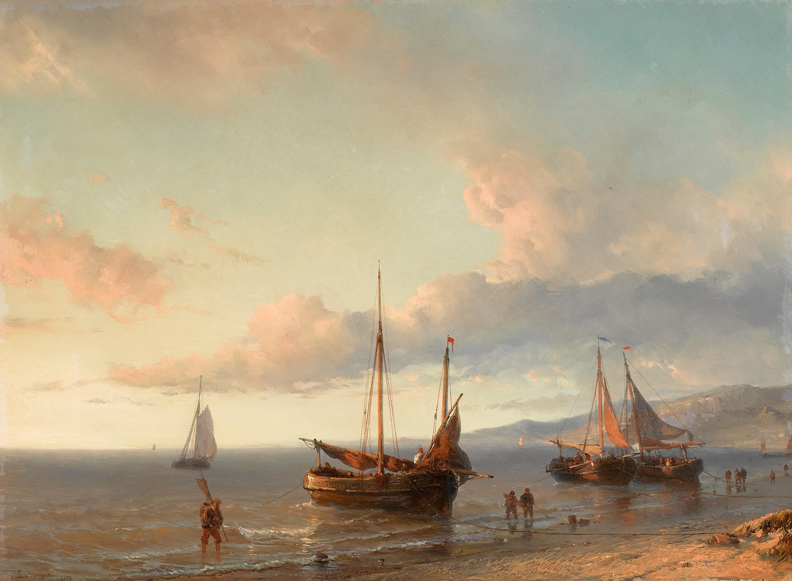 Johan Hendrik Louis Meijer | The Fisherman's Return (1860) | MutualArt