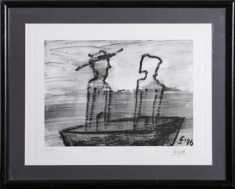Lawrence Ferlinghetti | Couple in Boat (1996) | MutualArt