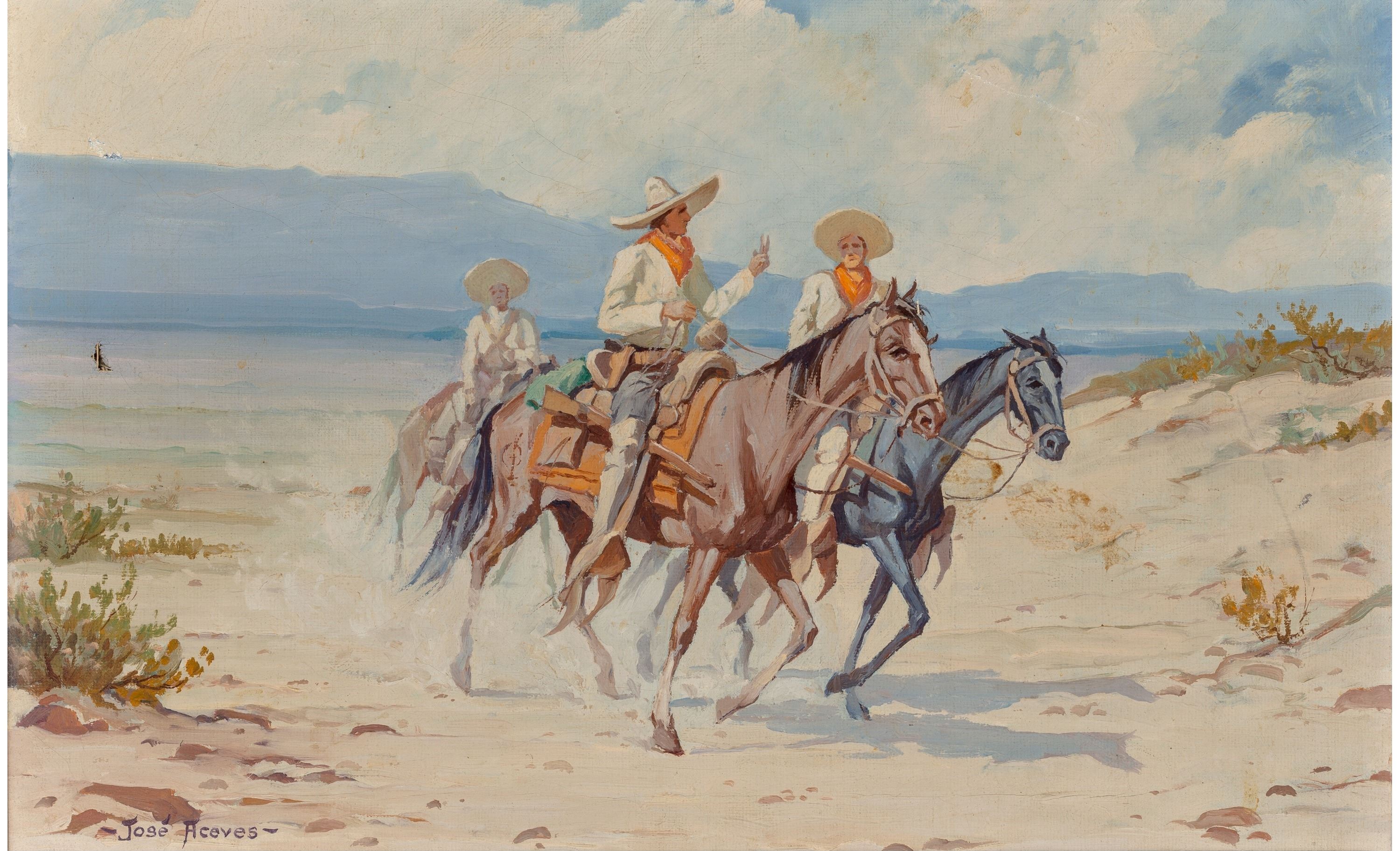 Jose Aceves | Los Tres Vaqueros | MutualArt