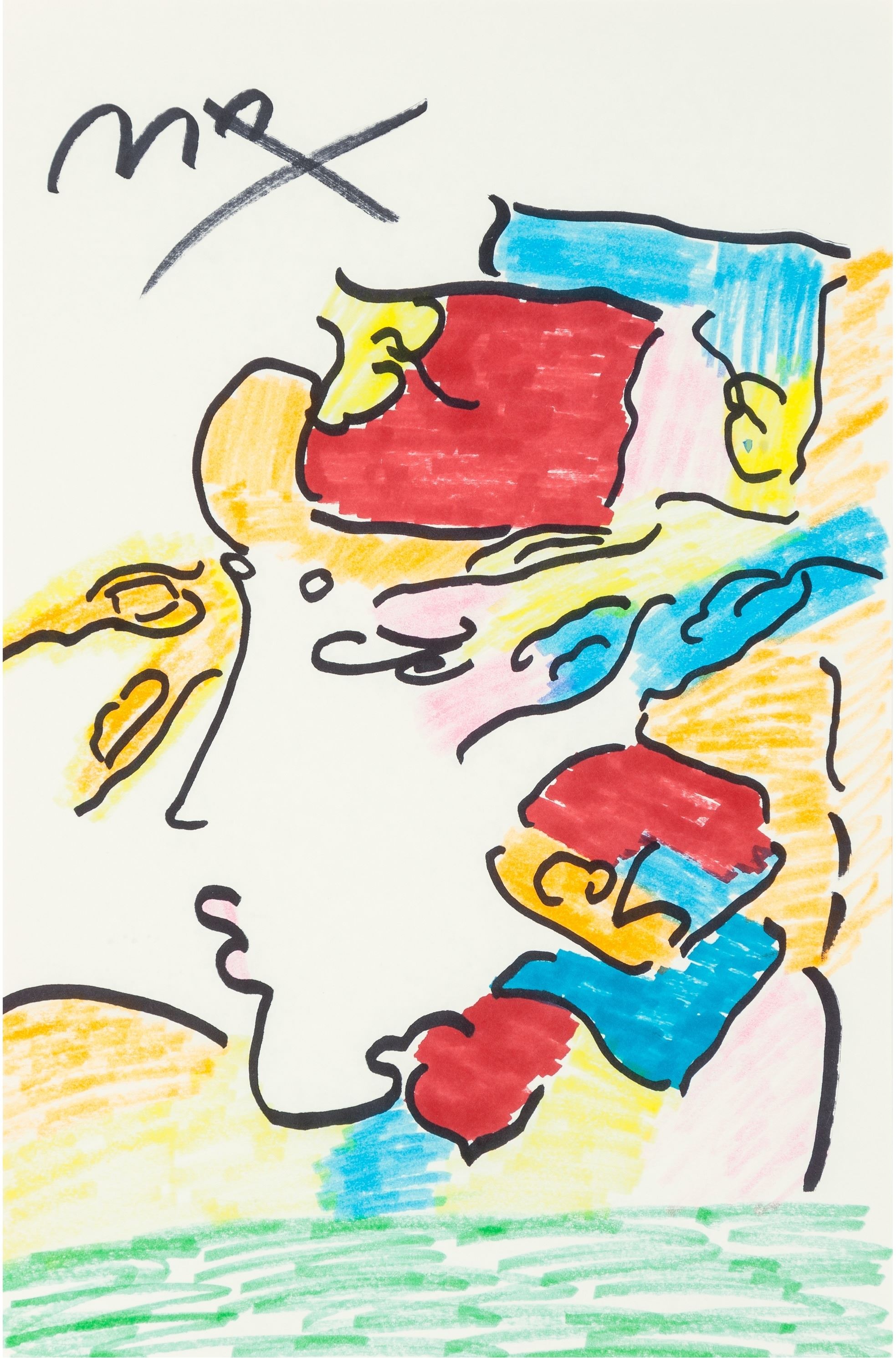 Peter Max | Lady in Profile | MutualArt