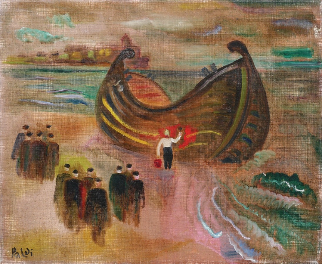 Israel Paldi | Figures at Jaffa Beach | MutualArt