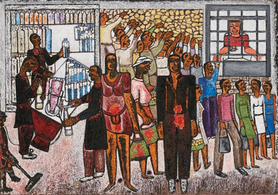 Alfred Thoba | Bishop of ZCC with Hends of Death People (sic) | MutualArt