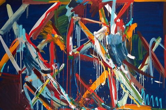 Allen Maddox | Composition on Blue (1996) | MutualArt