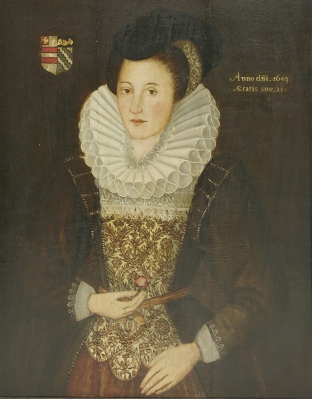 British School, 17th Century | PORTRAIT OF JANE, WIFE OF ROGER KIRKBYE ...
