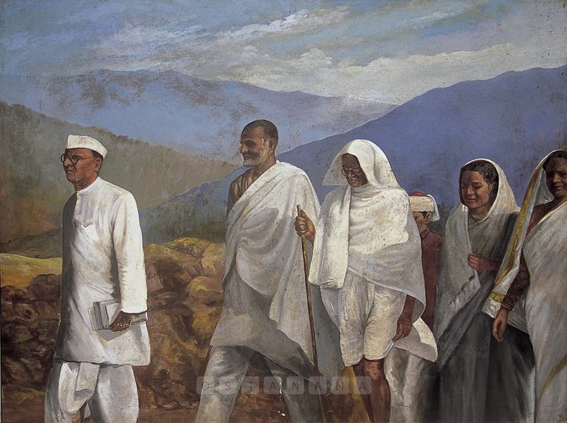 Somnath Khosa | Gandhiji with Khan Abdul Ghaffar Khan and Others in ...
