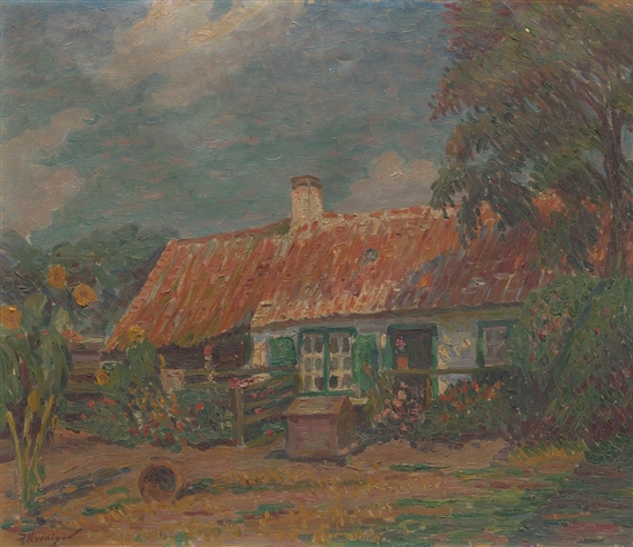 Paul Hoeniger | Country Side Landscape with a House | MutualArt