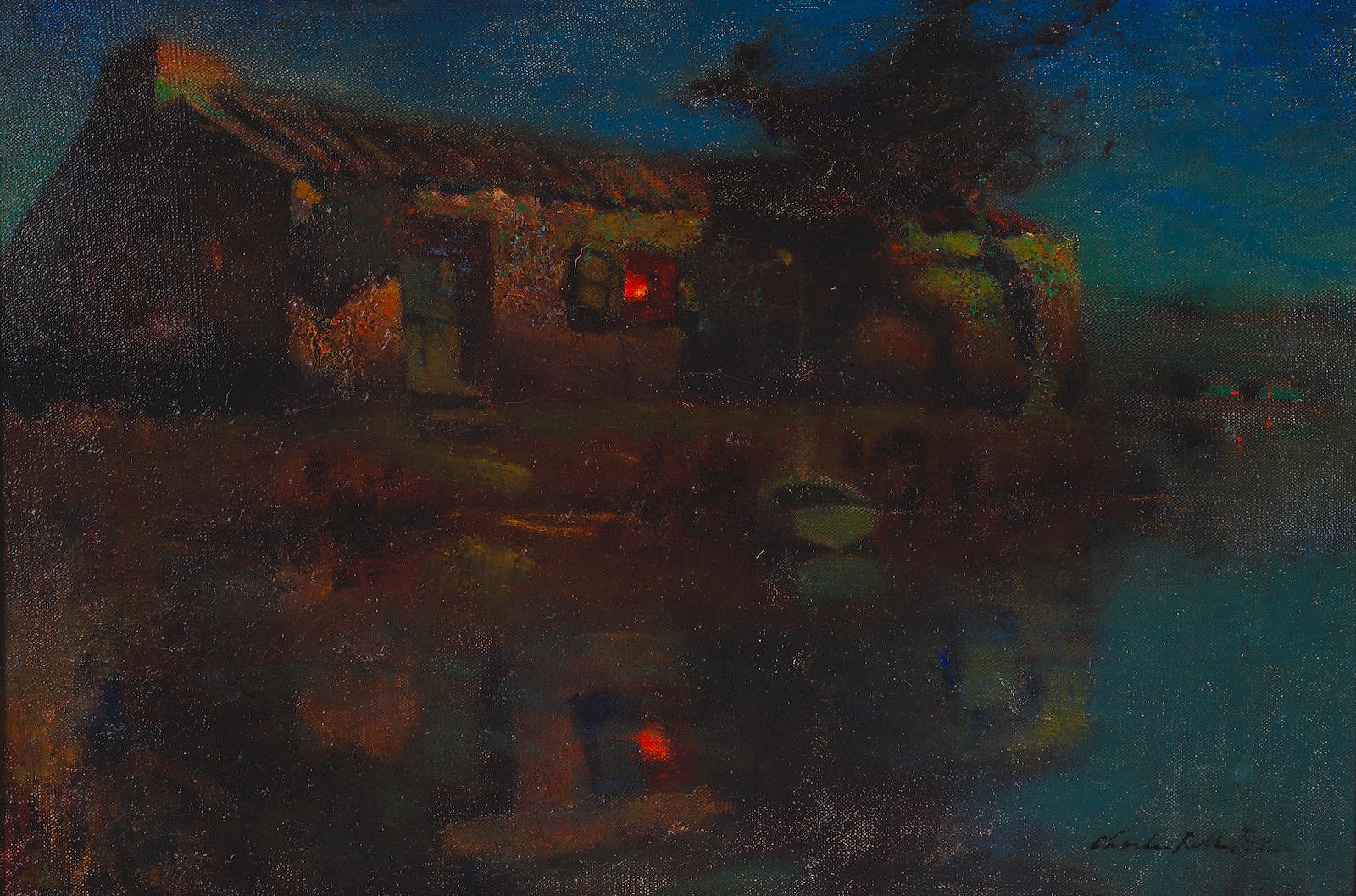 Charles Rollo Peters | Adobe, San Francisquita Ranch (1917) | MutualArt