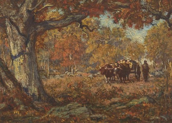Louis Paul Dessar | Hauling Logs | MutualArt