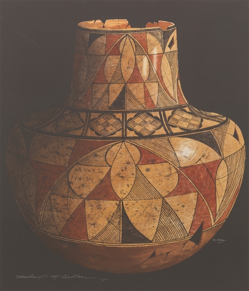 Michael McCullough | Acoma pottery vessel | MutualArt