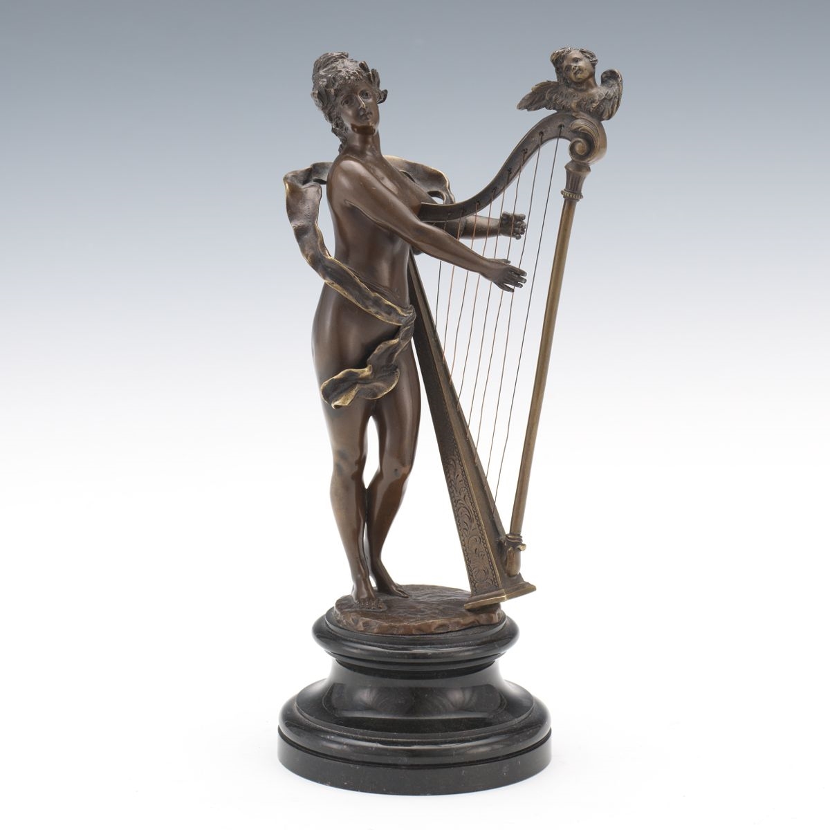 Frans Iffland | Standing with harp and flowing ribbon | MutualArt