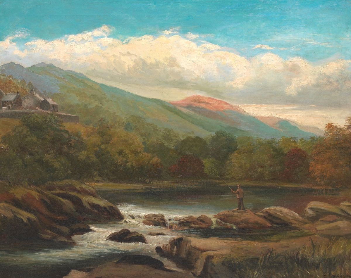 Edward Davies | Fishing for Salmon | MutualArt