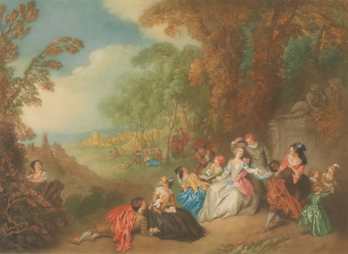 Arthur Cox | Mezzotint in color after Jean Baptiste Pater | MutualArt