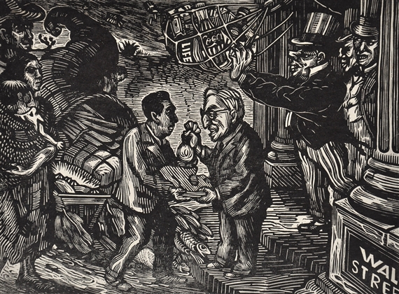 Ángel Bracho | Miguel Aleman y Foster Dulles | MutualArt