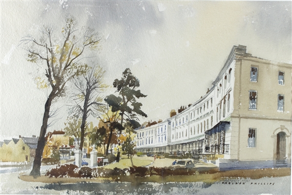 Arthur Sheldon Phillips | Crescent View, possibly Leamington Spa ...