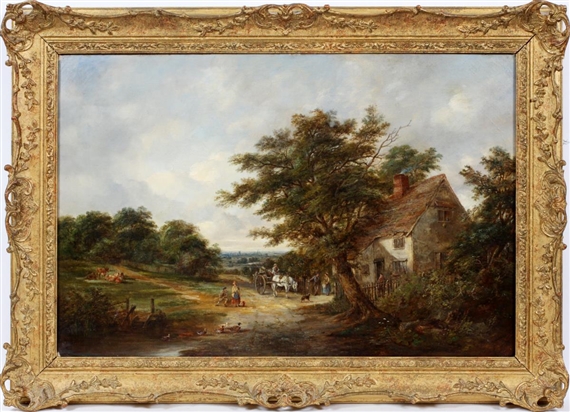 Robert Burrows | ENGLISH LANDSCAPE (1874) | MutualArt