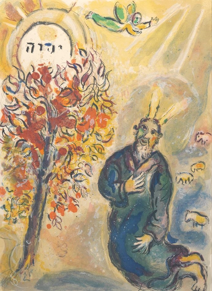 Marc Chagall | Moses and the Burning Bush (1966) | MutualArt