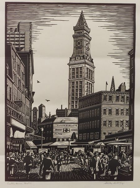 Stanley Scott | Lot of Four Boston Views: Old State House, Boston, Old ...