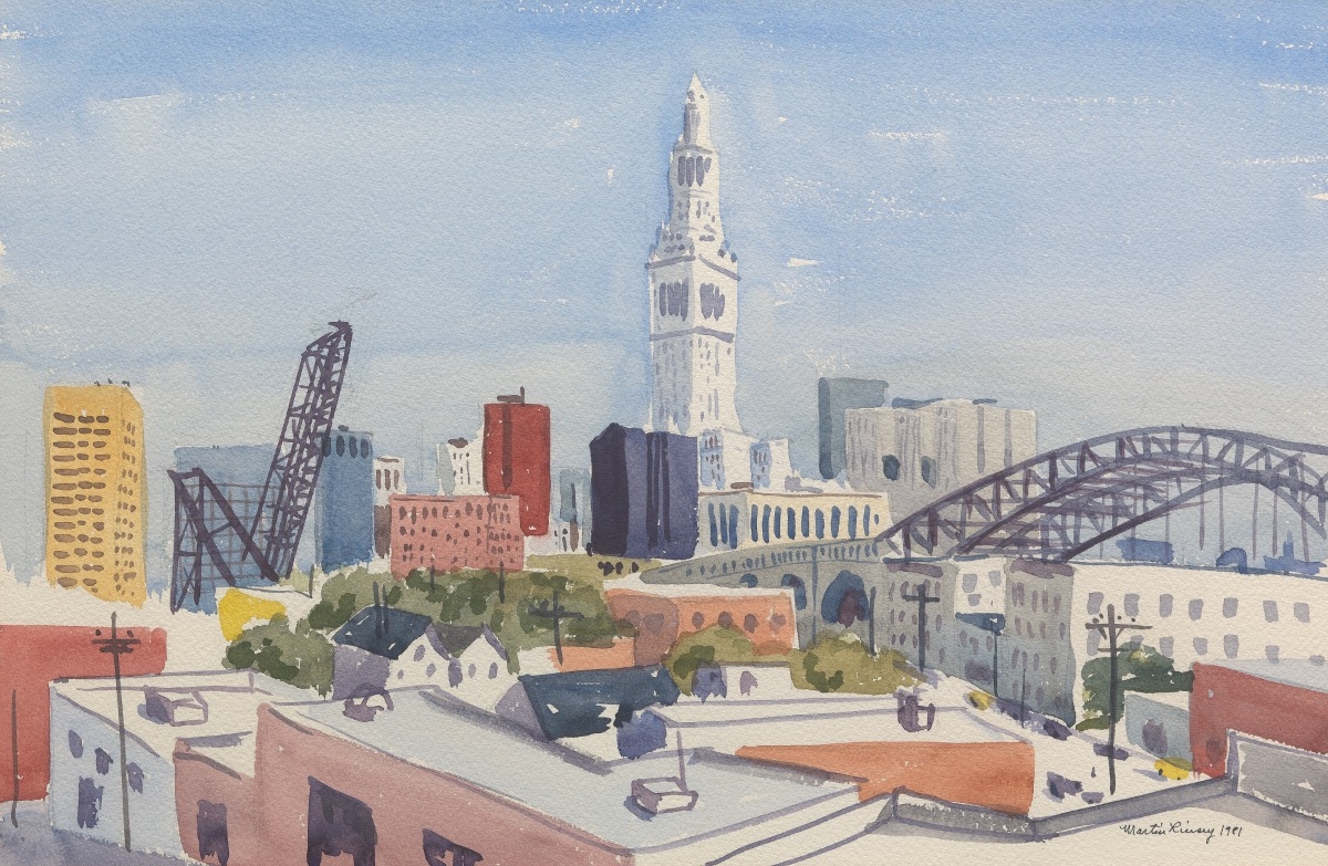 Martin Linsey | View of Tower City from Flats (1981) | MutualArt