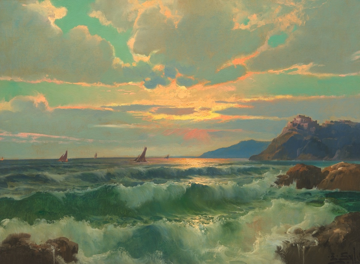 Ensel Salvi | Seascape with sail boats | MutualArt