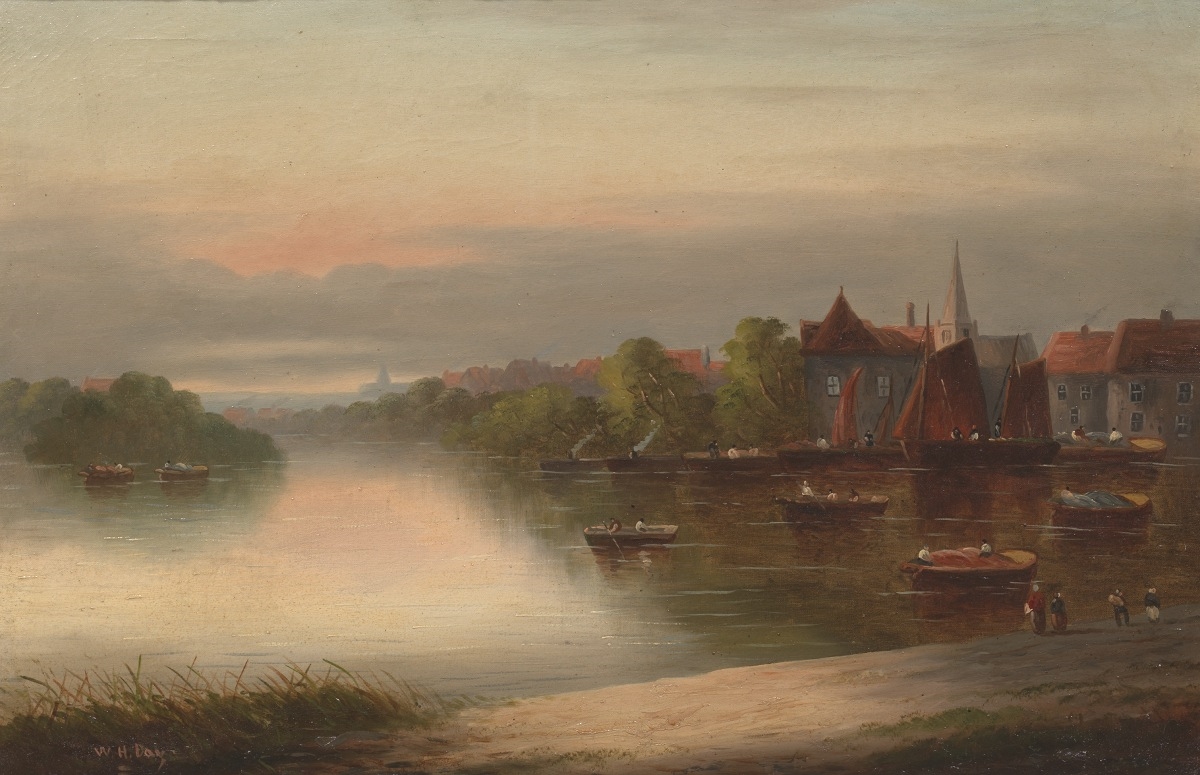 W.H. Day | Riverside village | MutualArt