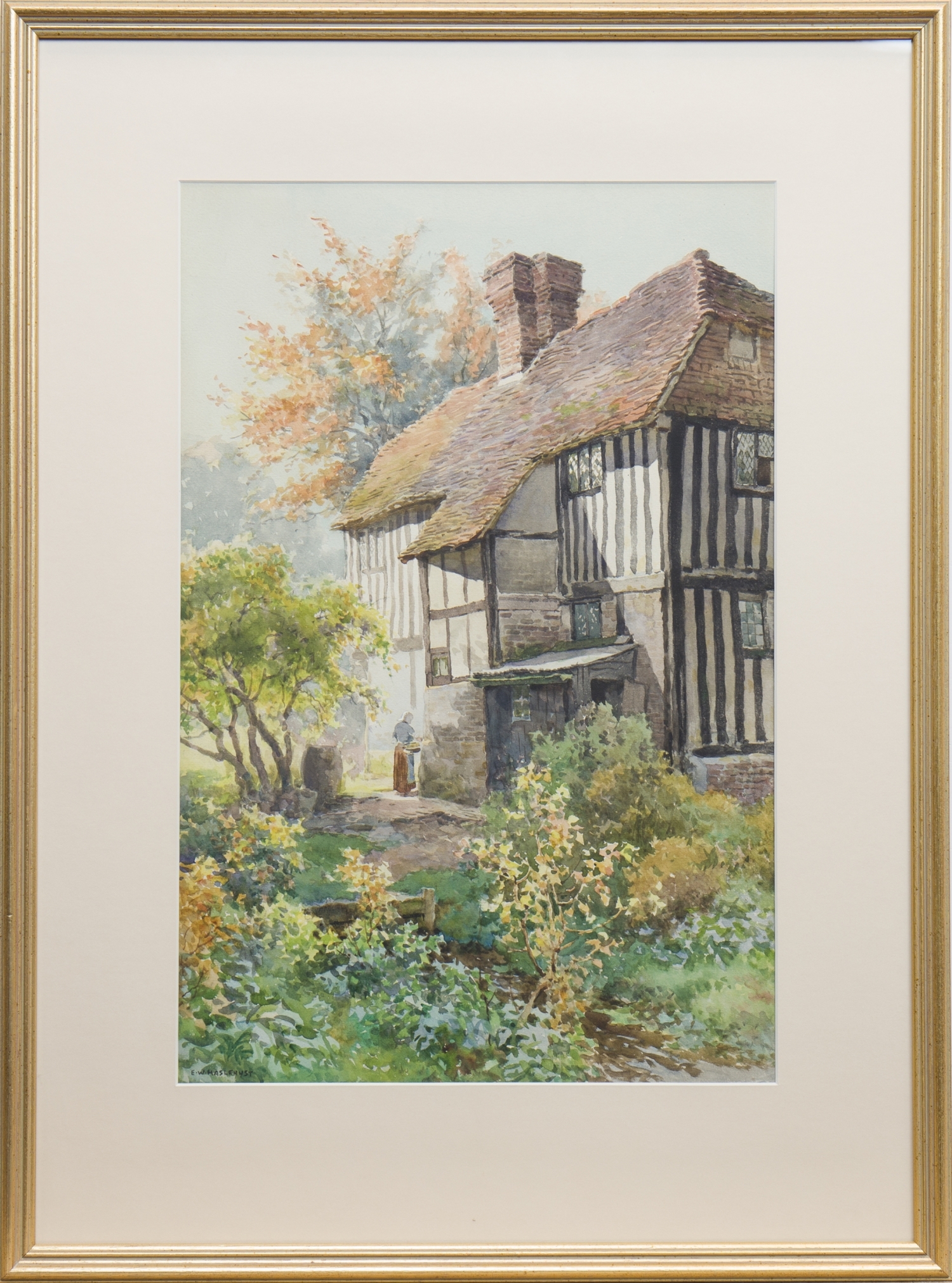 Ernest W. Haslehust | A COTTAGE GARDEN | MutualArt