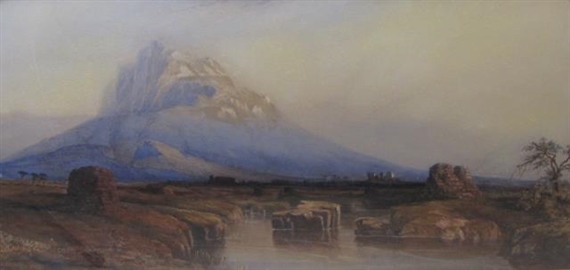 Henry Cook | An extensive landscape with Roman(?) Ruins (1857) | MutualArt